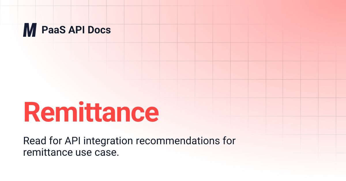 Remittance | PaaS API Docs